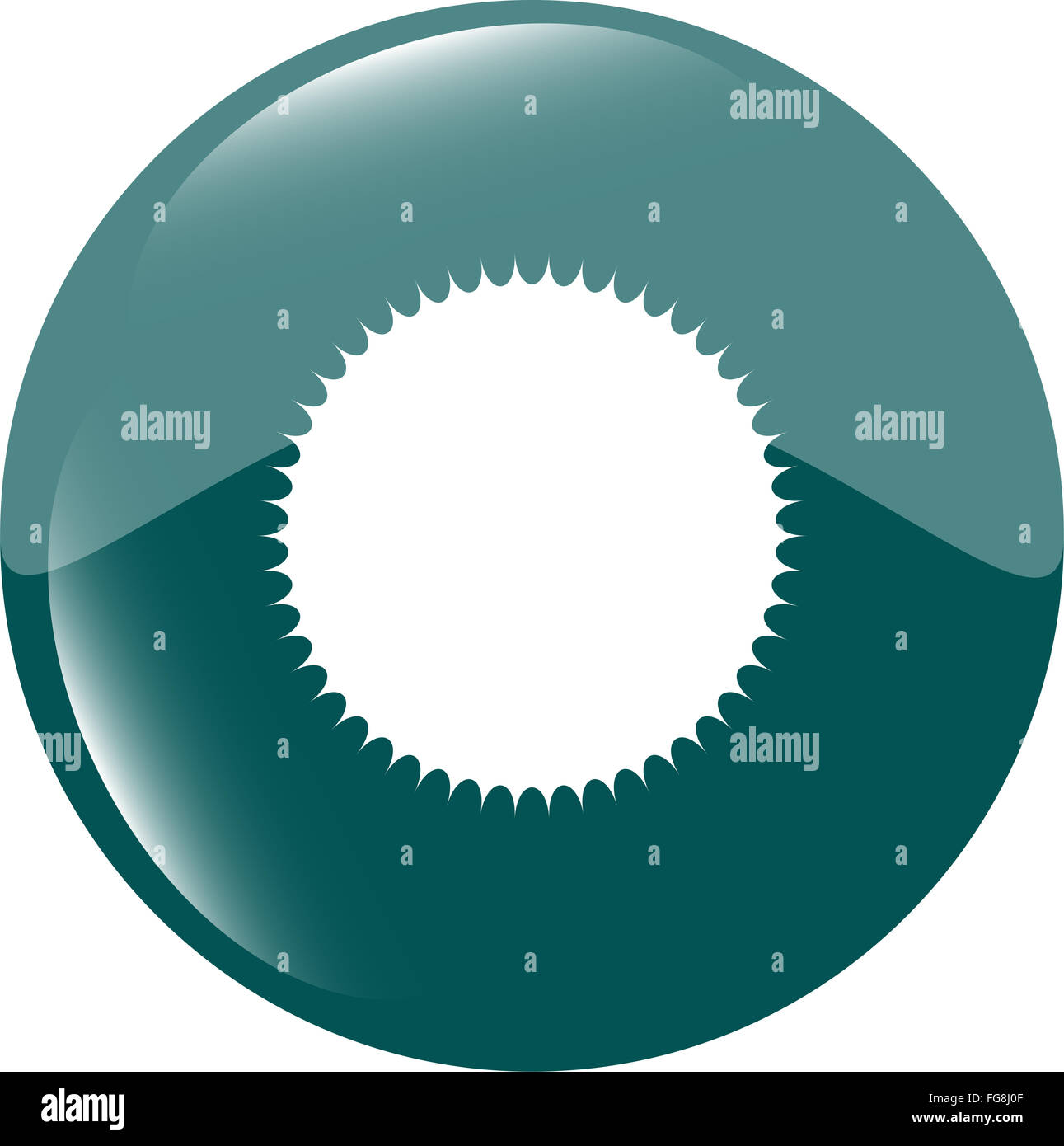 white glossy sphere icon button isolated on white Stock Photo - Alamy