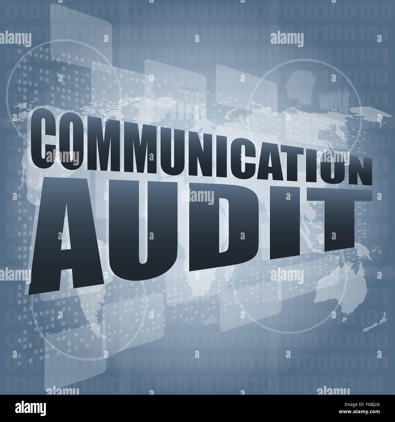 communication audit word on business digital touch screen Stock Photo ...