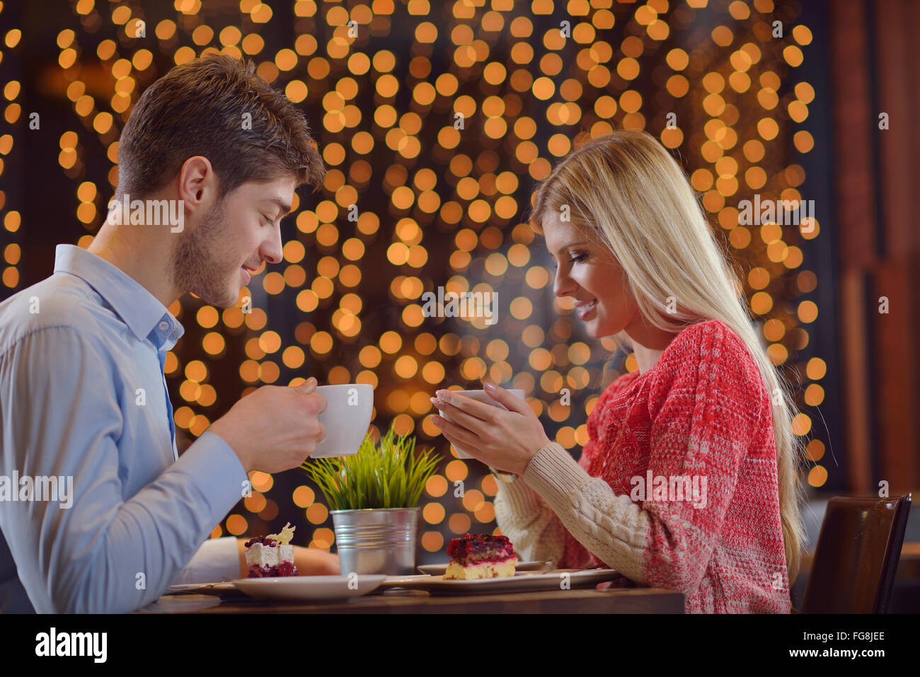romantic evening date Stock Photo - Alamy
