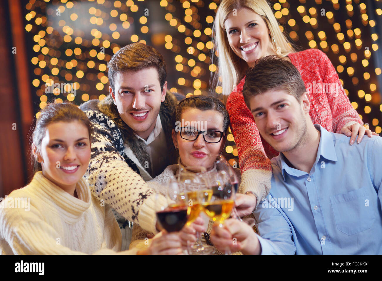 happy people looking at a tablet computer Stock Photo - Alamy