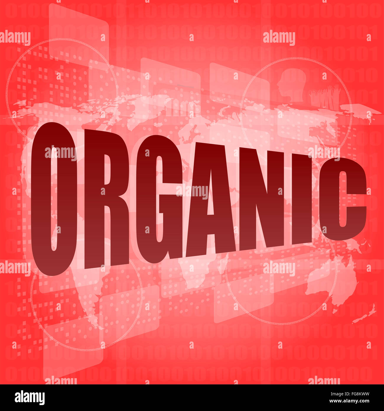 Marketing concept: words organic marketing on digital screen Stock ...