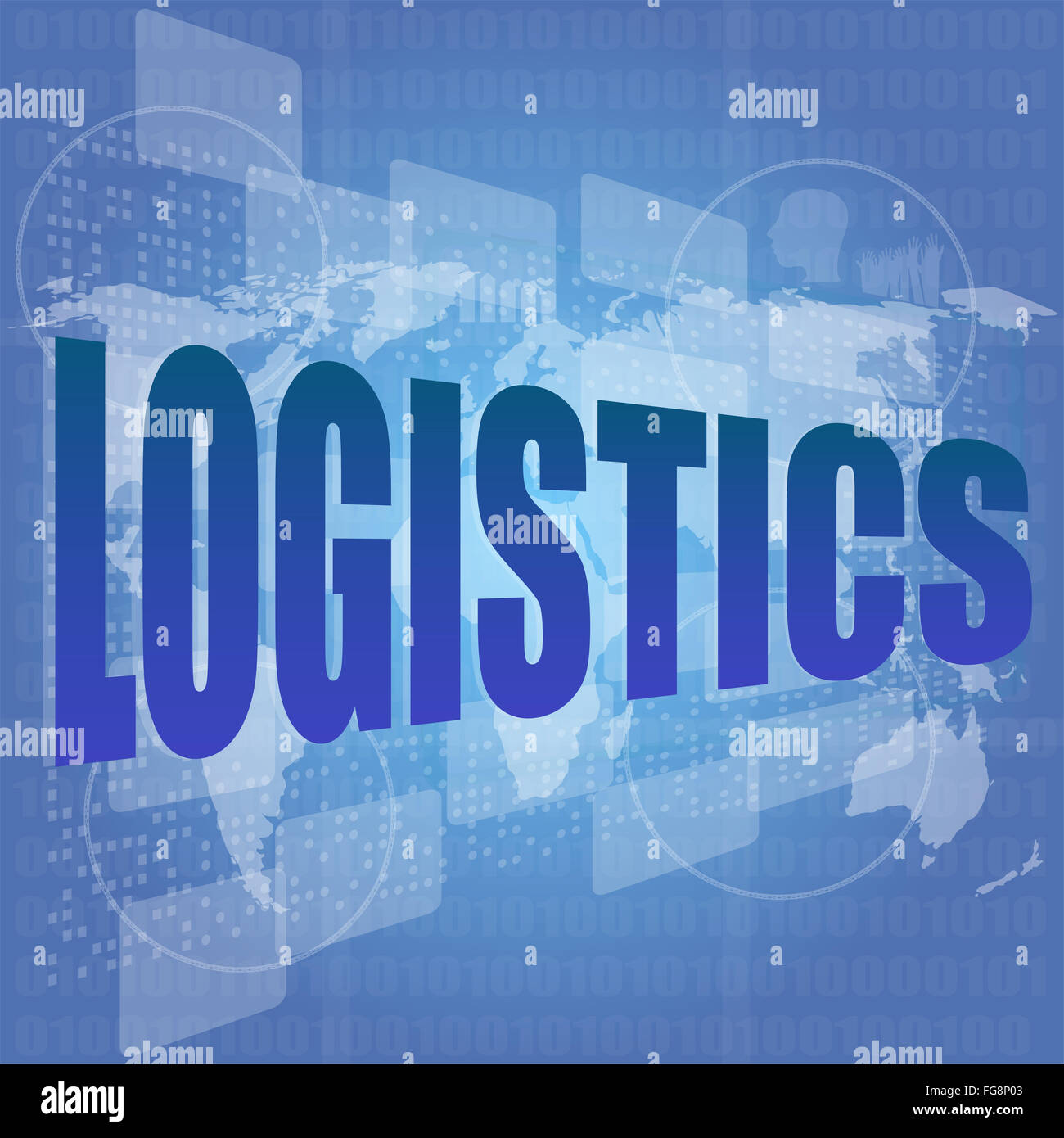 business concept: logistics word on digital screen Stock Photo - Alamy