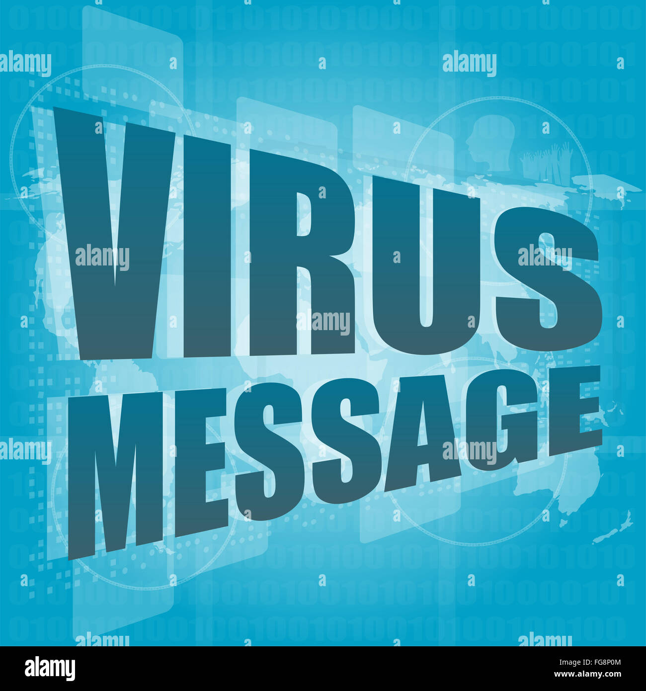 internet concept: words virus message on digital screen Stock Photo - Alamy