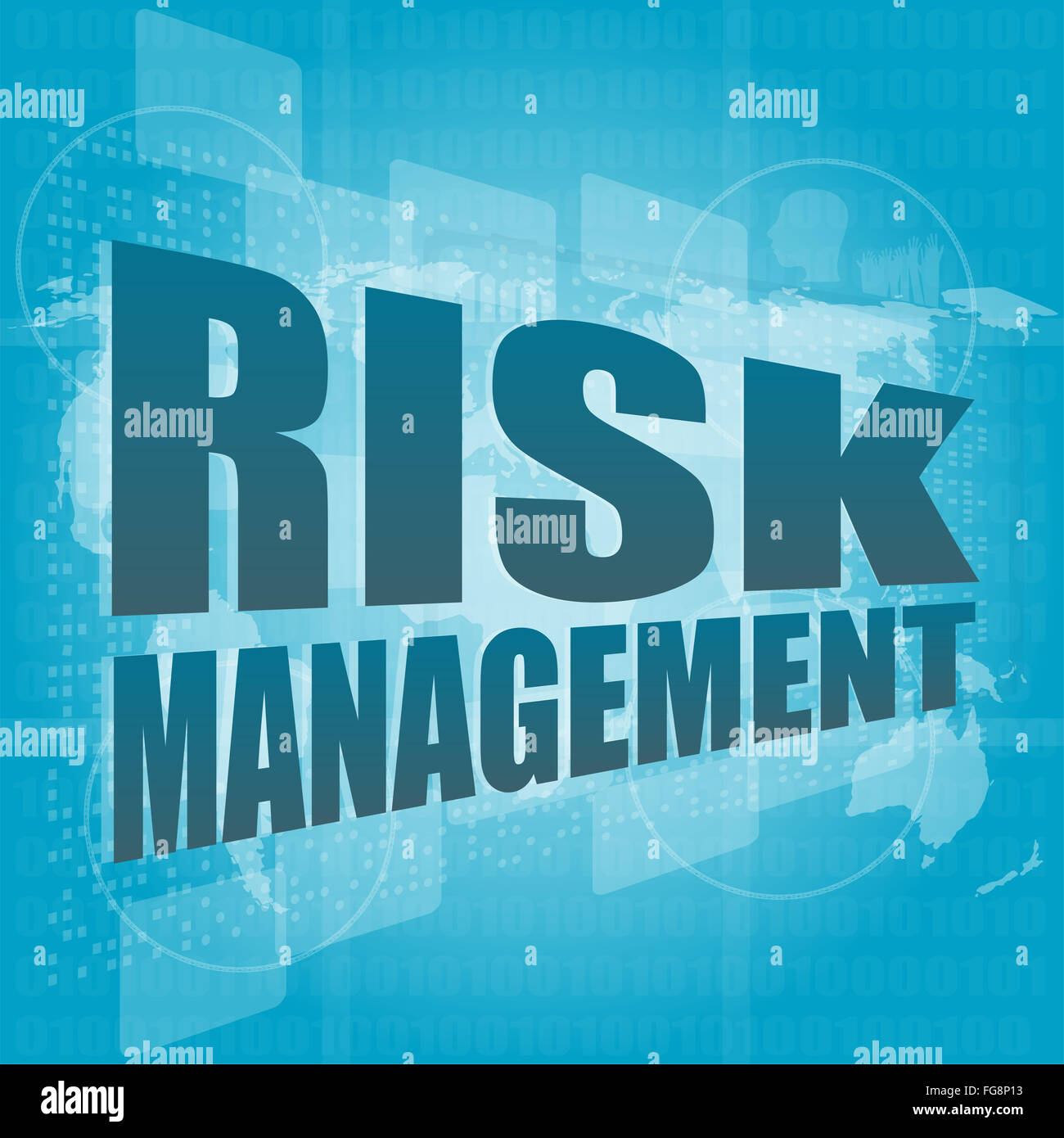 Management concept: words Risk management on digital screen Stock Photo ...