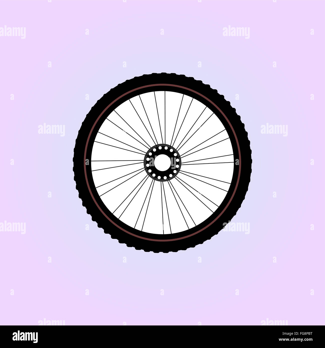 Bike wheel - vector illustration on white background Stock Photo - Alamy
