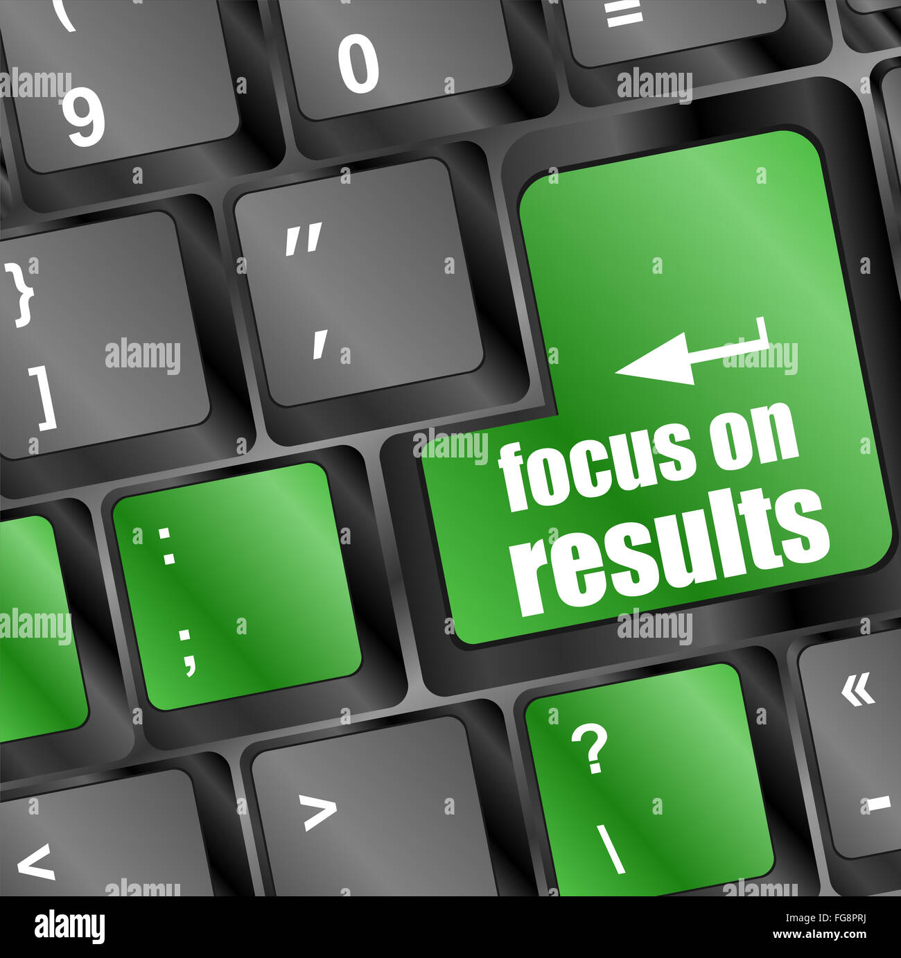 focus on results button on computer keyboard key Stock Photo - Alamy