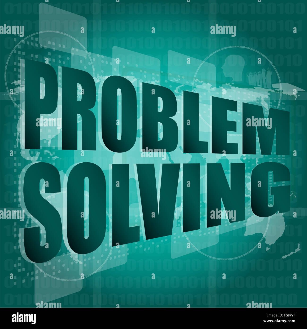 business concept: words problem solving on digital screen Stock Photo ...