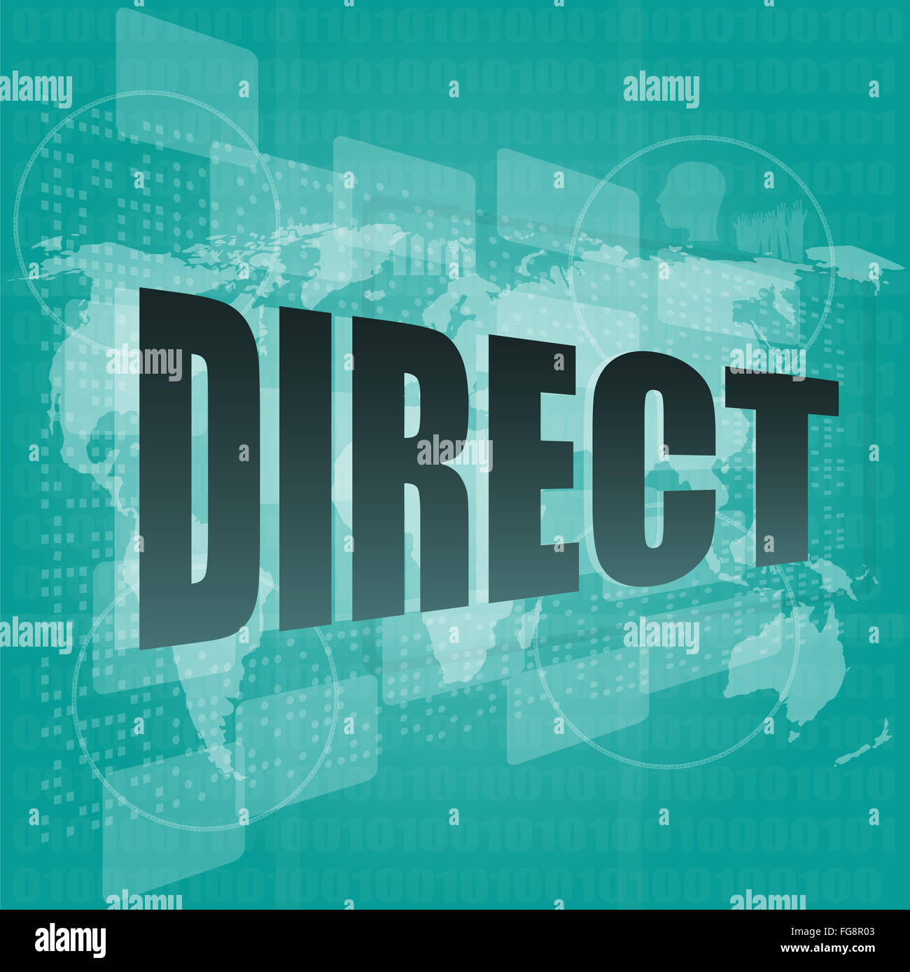 business concept: word direct on digital background Stock Photo - Alamy