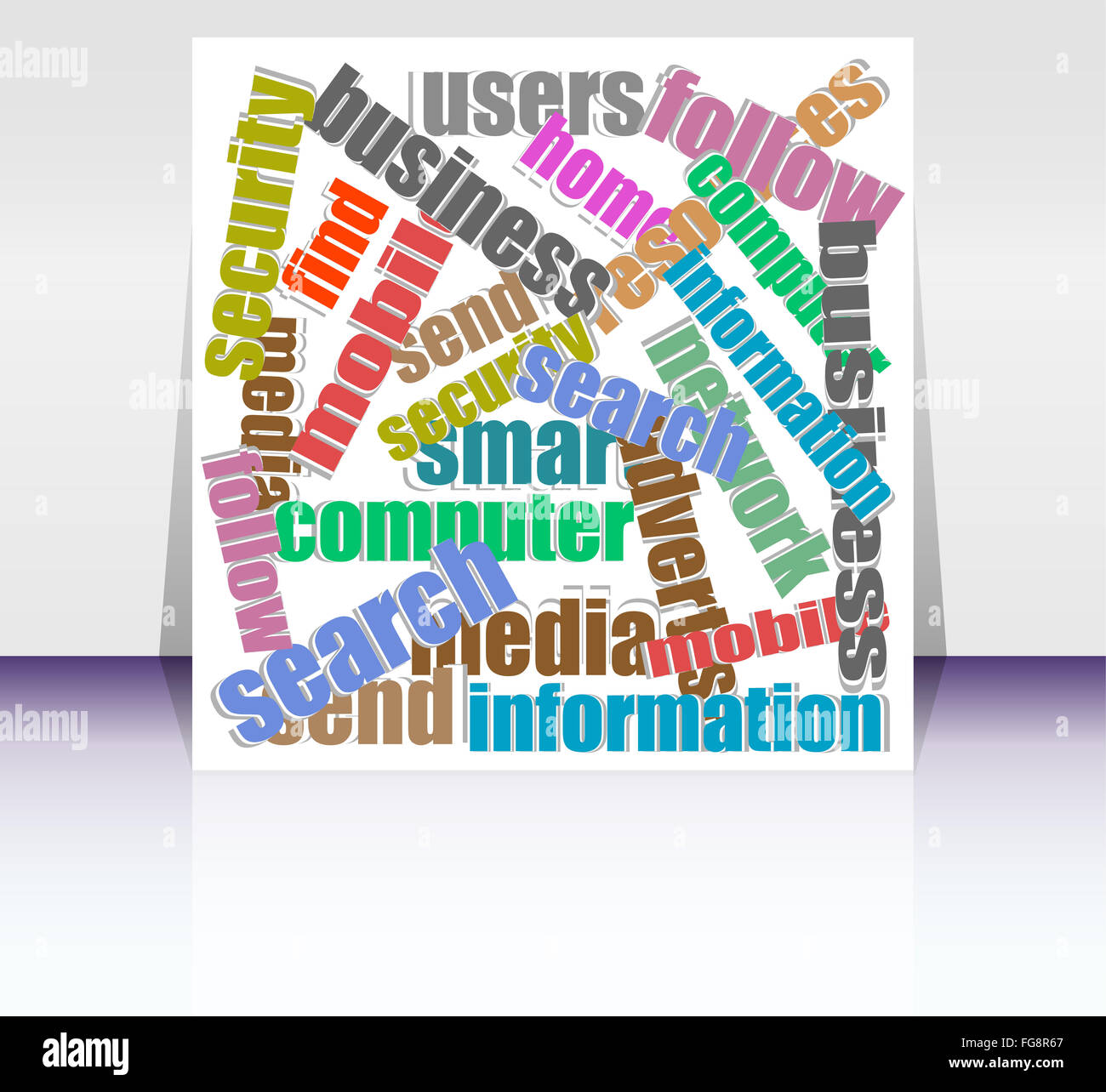 social word collage on background. Illustration with different ...