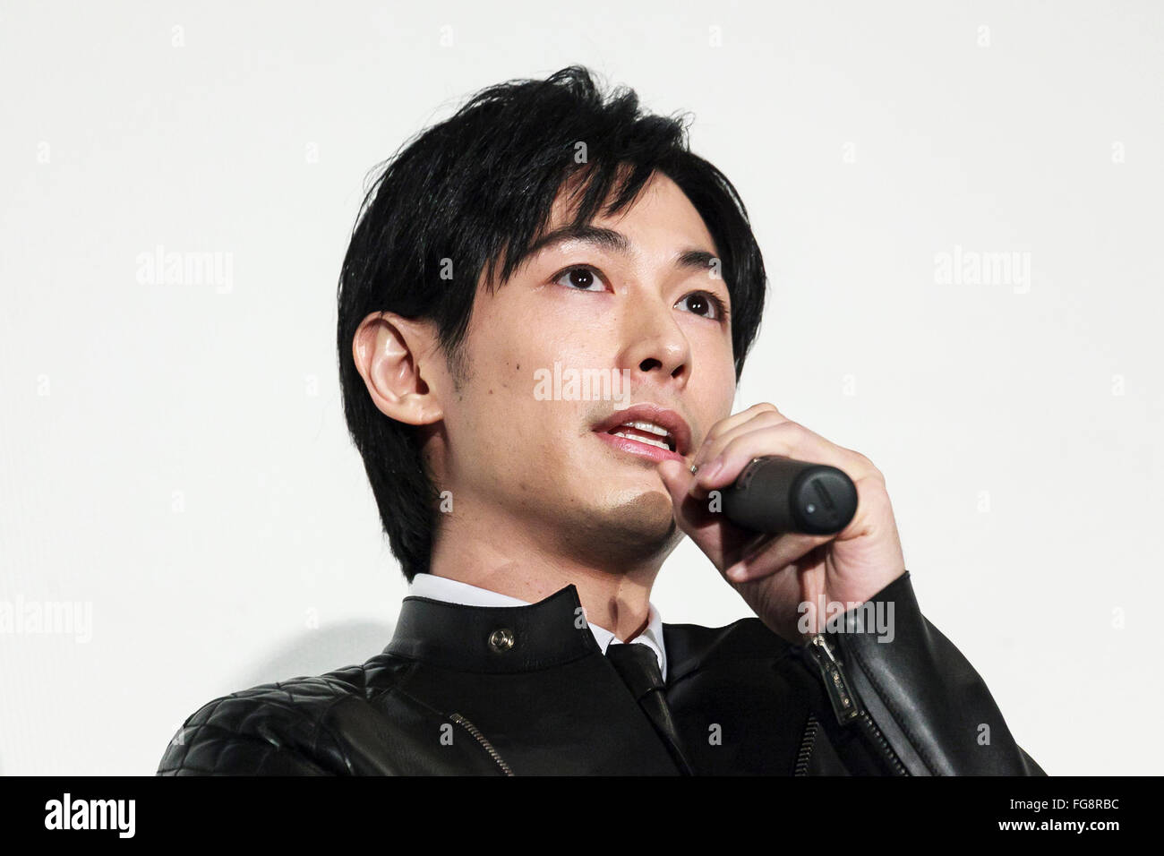 Tokyo, Japan. 18th February, 2016. Actor Dean Fujioka speaks to the ...