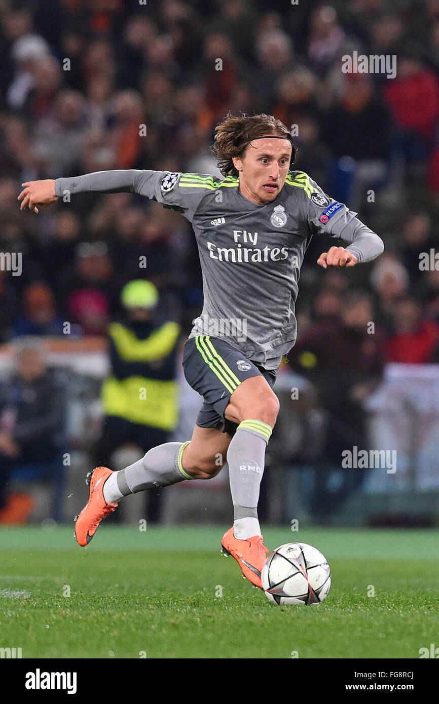 Rome, Italy. 17th Feb, 2016. Luka Modric of Real Madrid in action ...