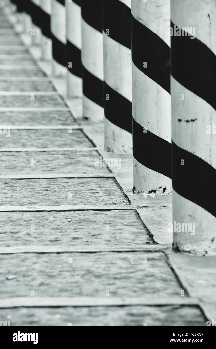 Striped wooden poles hi-res stock photography and images - Alamy