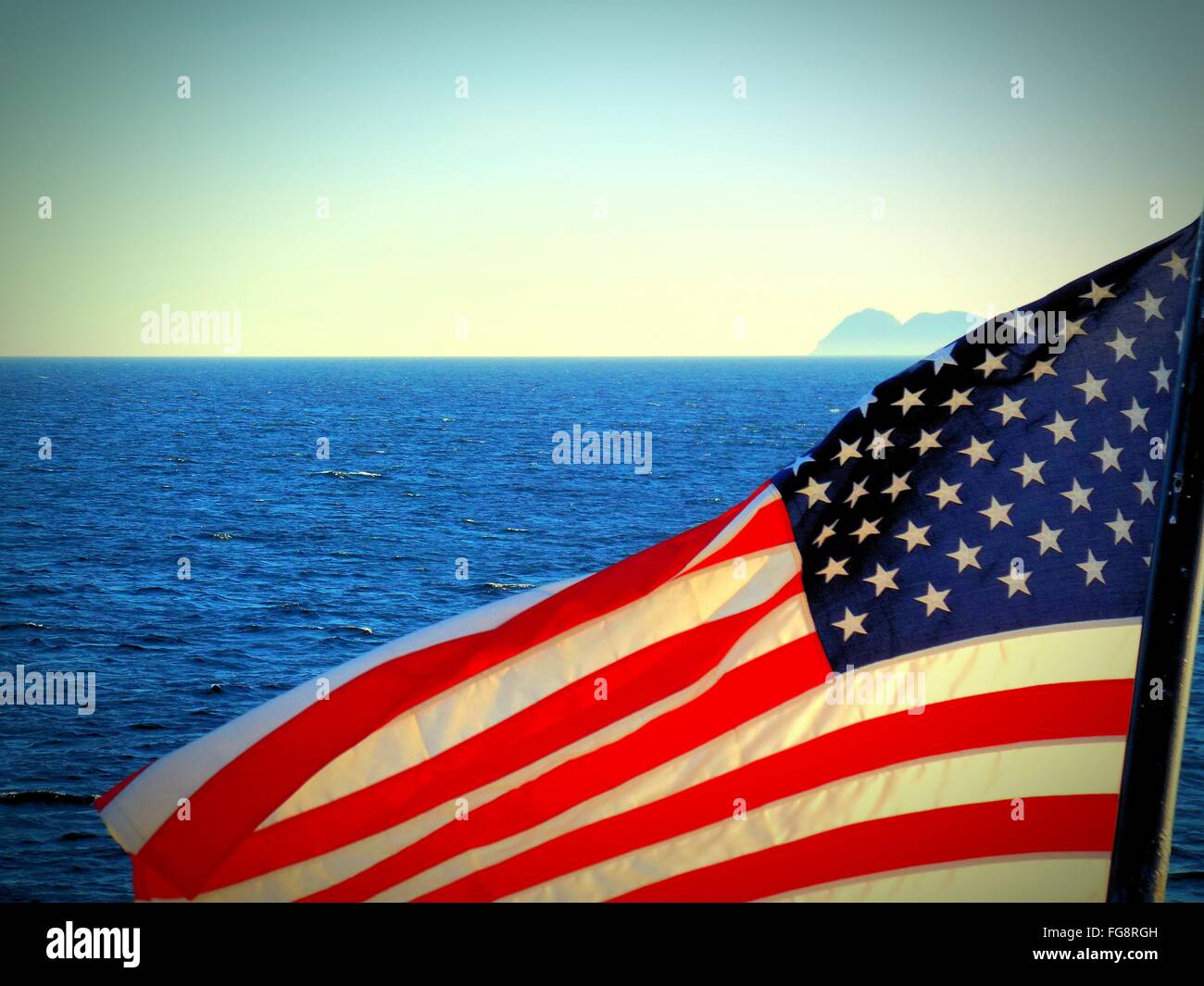 American flag at the water hi-res stock photography and images - Alamy