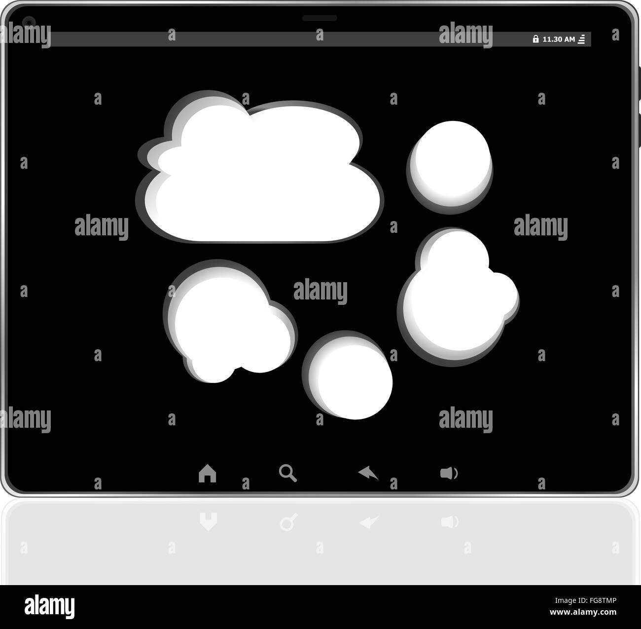 Cloud-computing connection on the digital tablet pc Stock Photo - Alamy