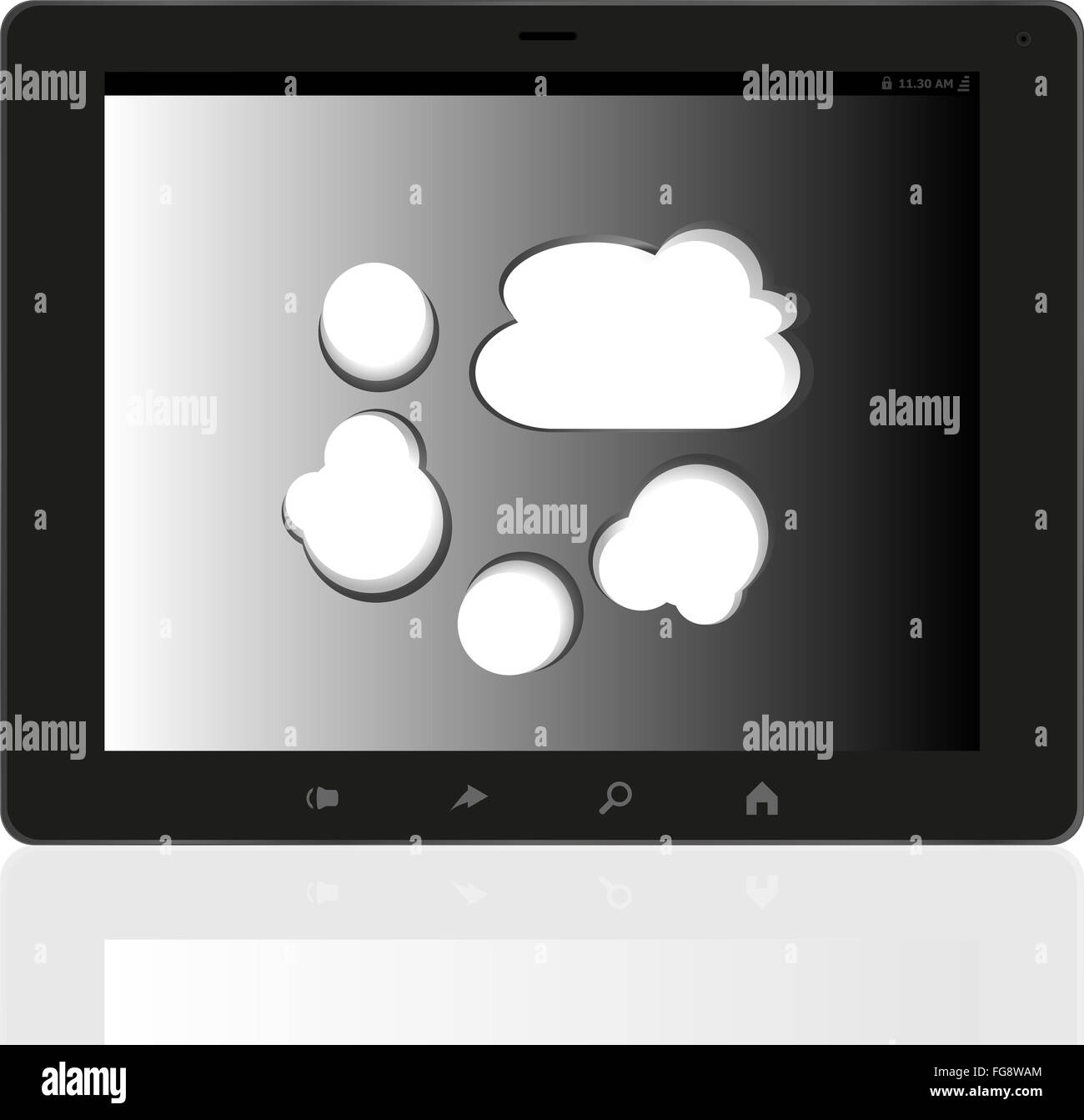 speech bubble on black tablet pc social, network concept Stock Photo ...