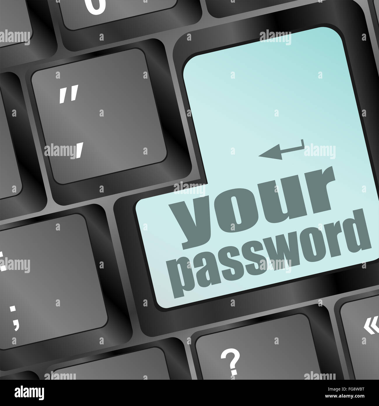 your password button on keyboard - security concept Stock Photo - Alamy