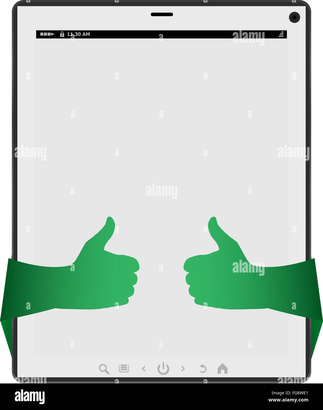 Hands holding touch screen tablet pc with blank screen Stock Photo - Alamy