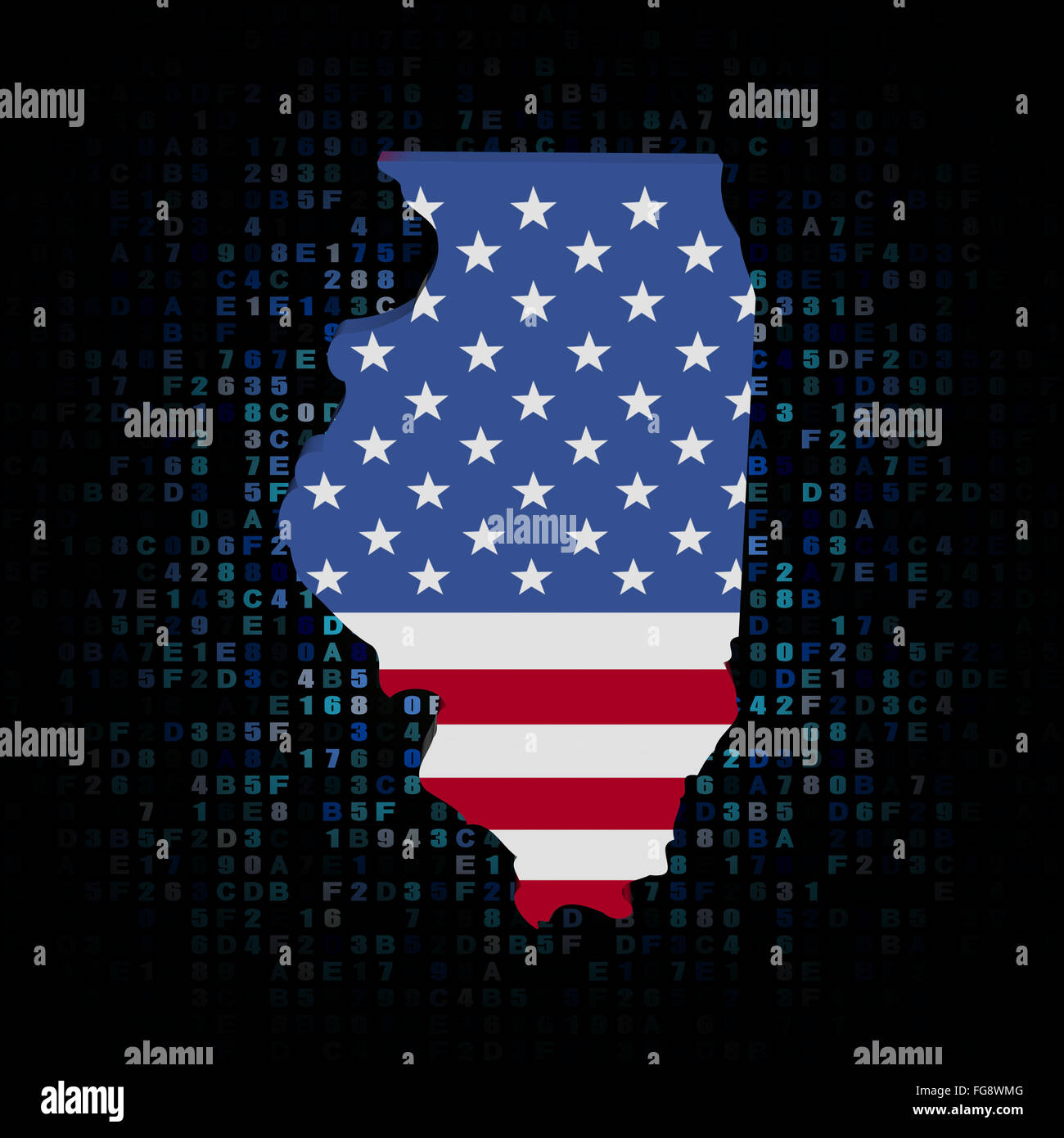 Illinois map hi-res stock photography and images - Alamy
