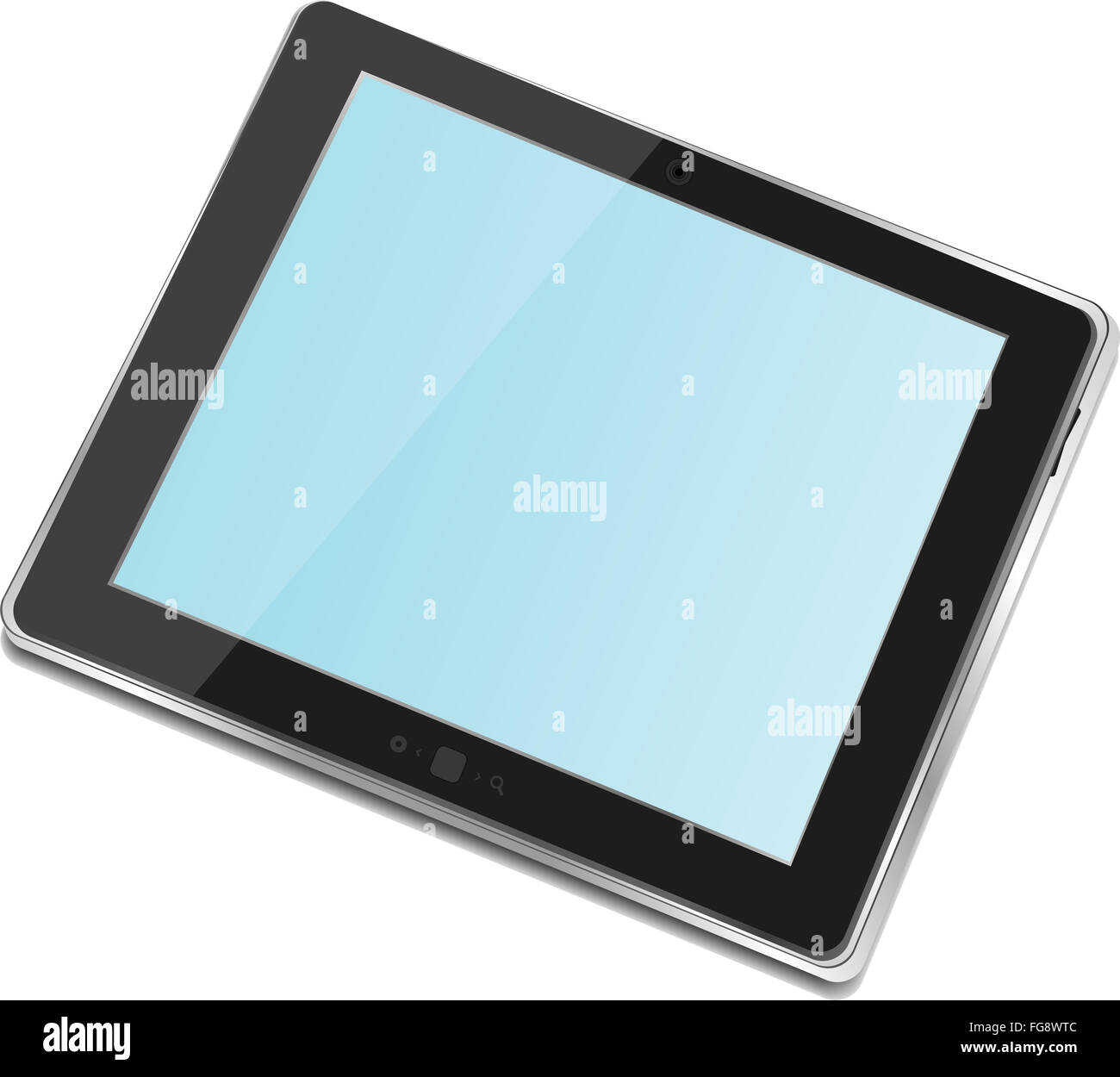 High-detailed black tablet pc on white background Stock Photo - Alamy