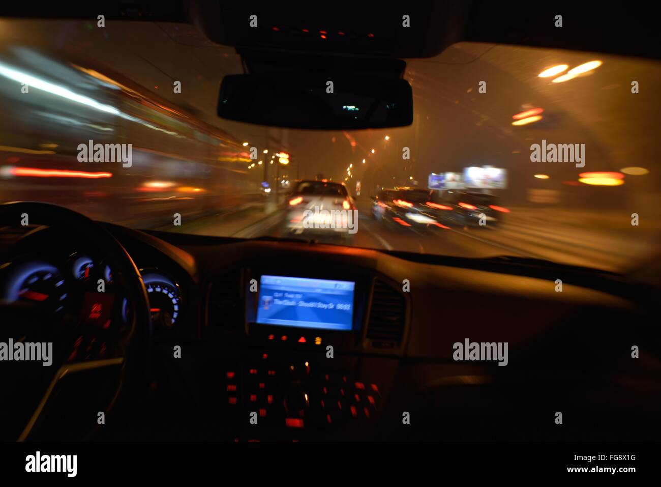 night car driving Stock Photo - Alamy