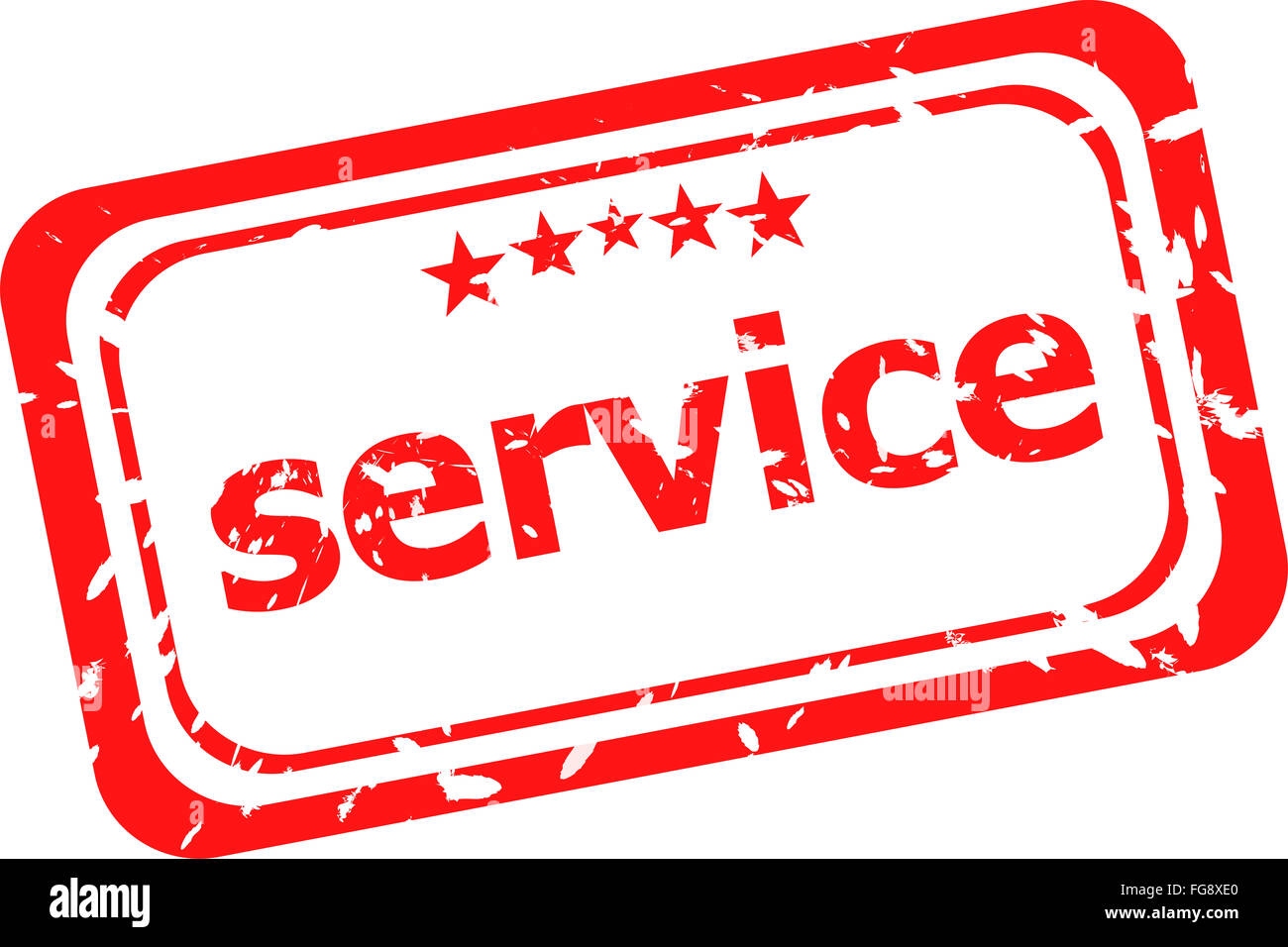 service on red rubber stamp over a white background Stock Photo - Alamy