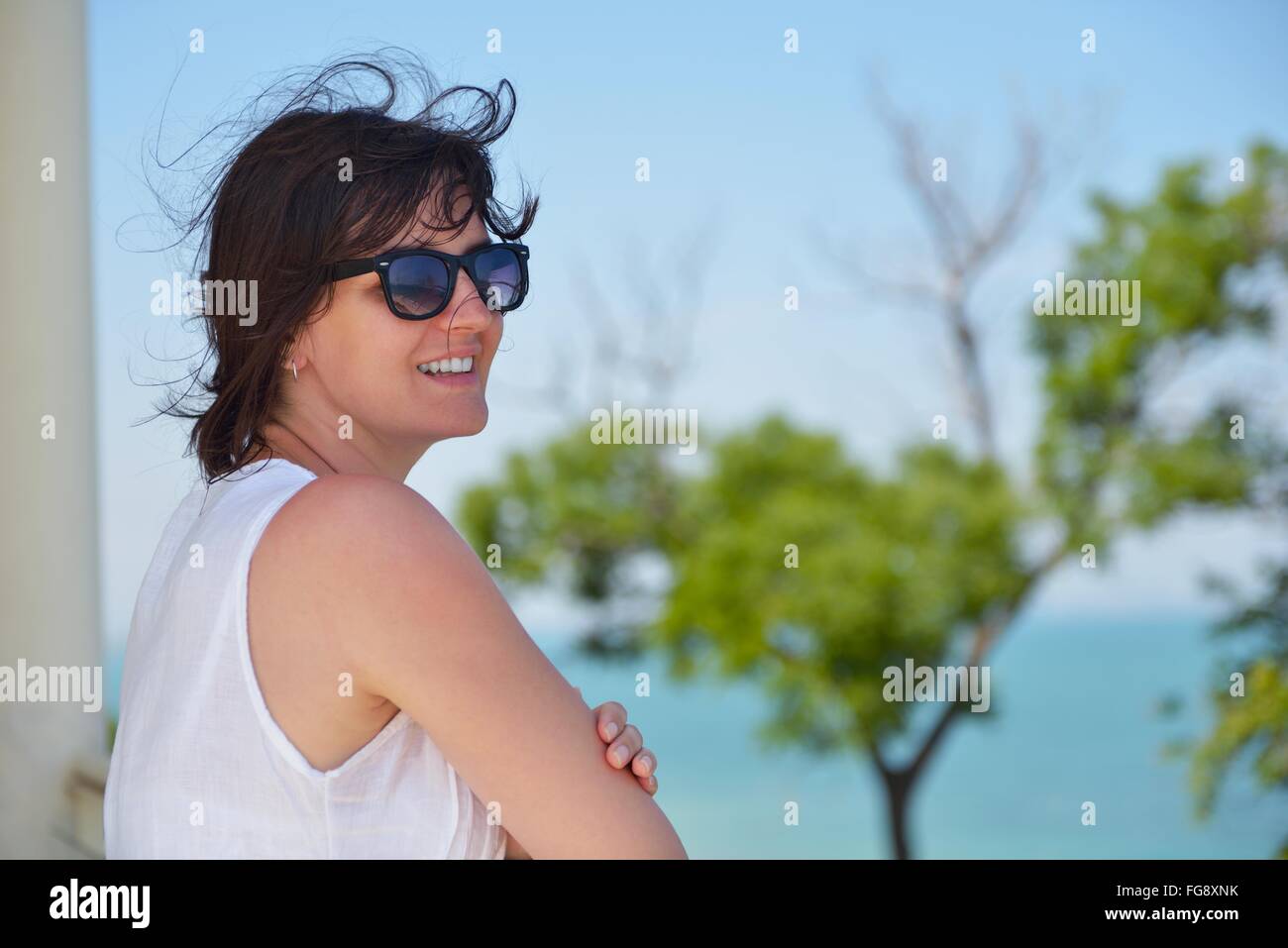 happy woman outdoor Stock Photo - Alamy