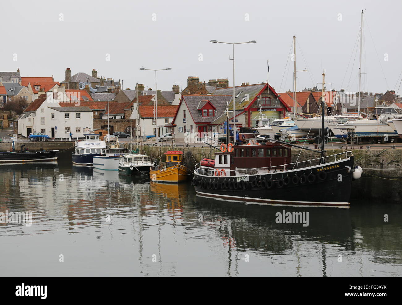 Anstruther waterfront Scotland December 2015 Stock Photo - Alamy