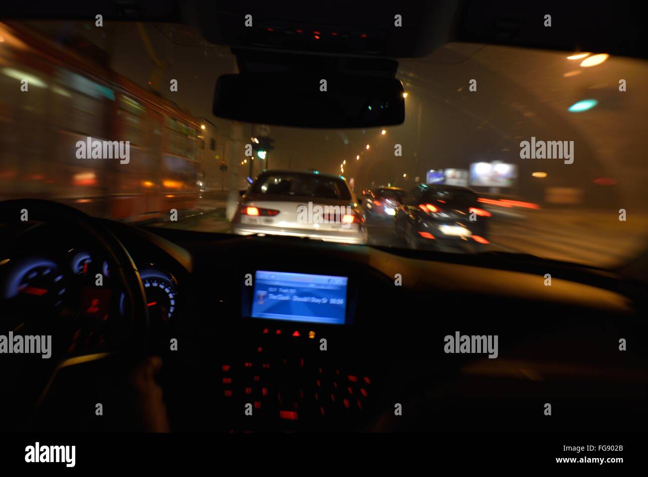 night car driving Stock Photo - Alamy