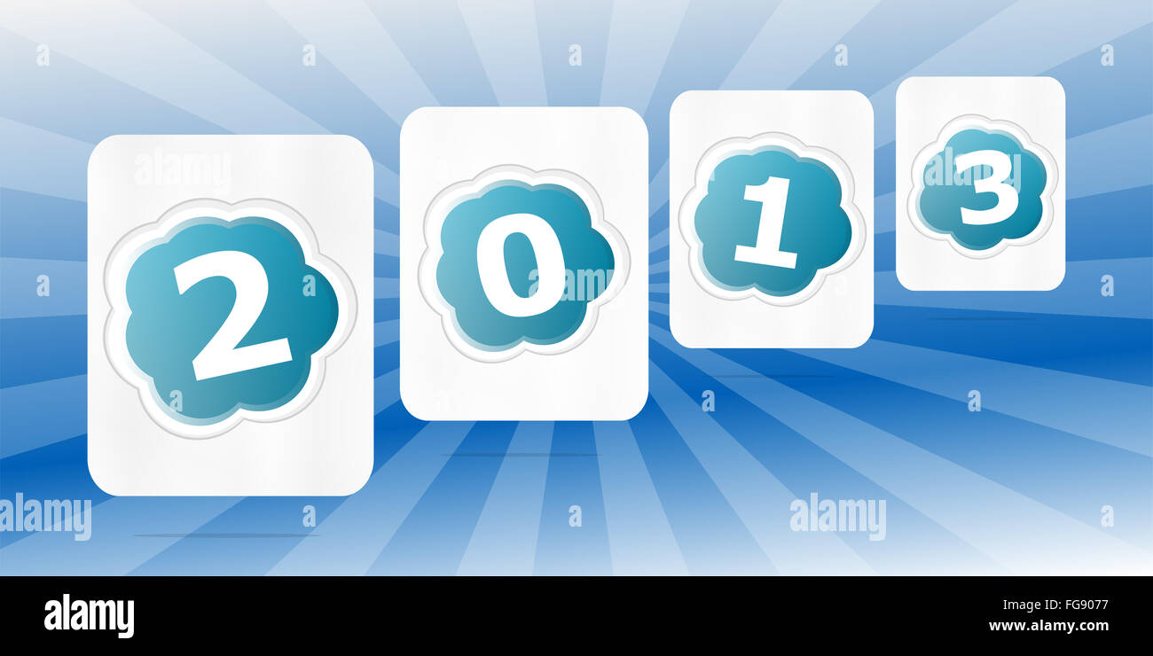 New Year color backgrounds with blue ray and word 2013 Stock Photo - Alamy