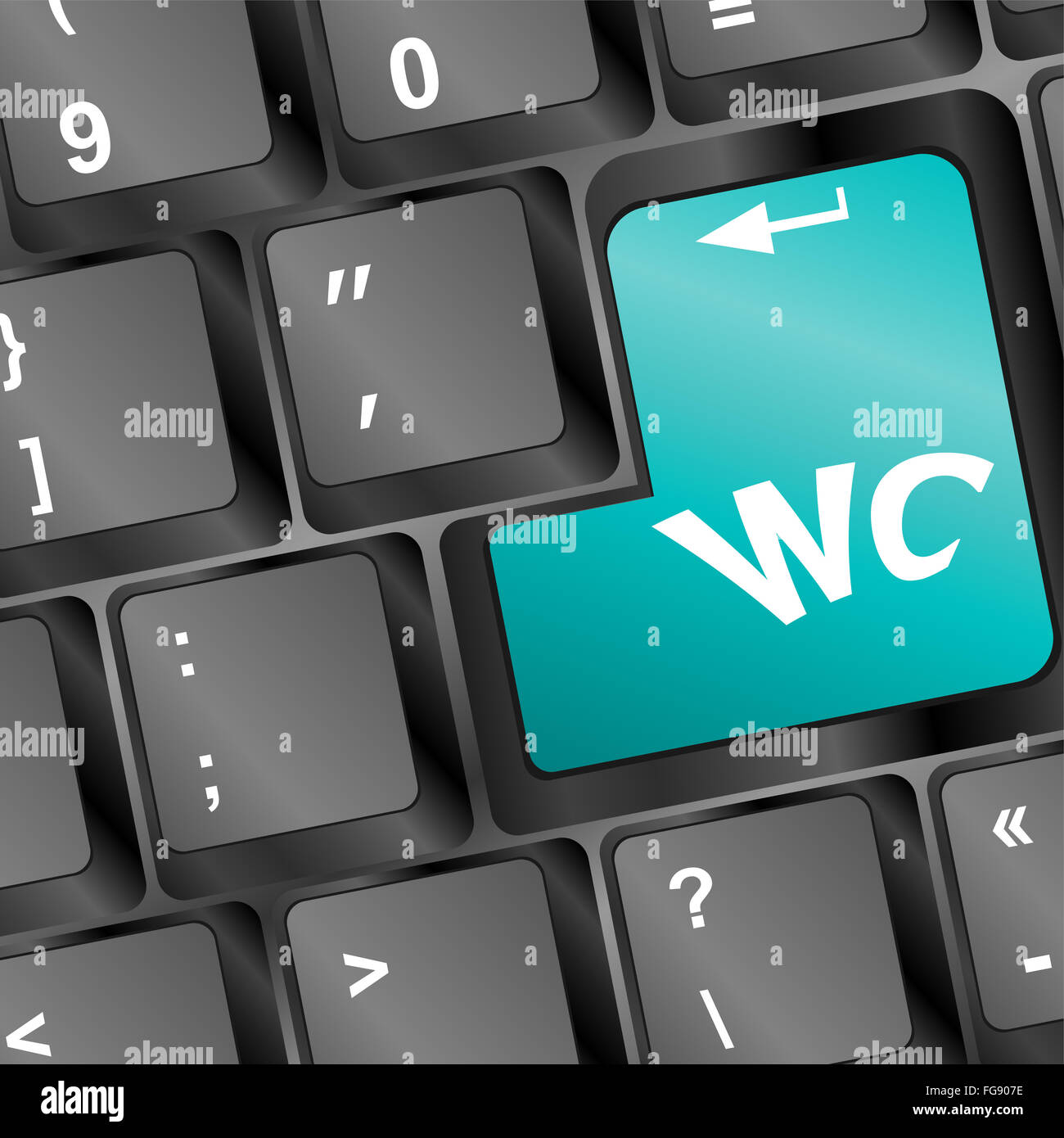 Computer keyboard with man and woman keys - wc sign Stock Photo - Alamy
