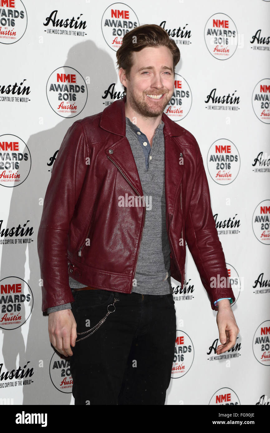 London, UK. 17th February, 2016. Ricky Wilson at the NME Awards 2016 ...