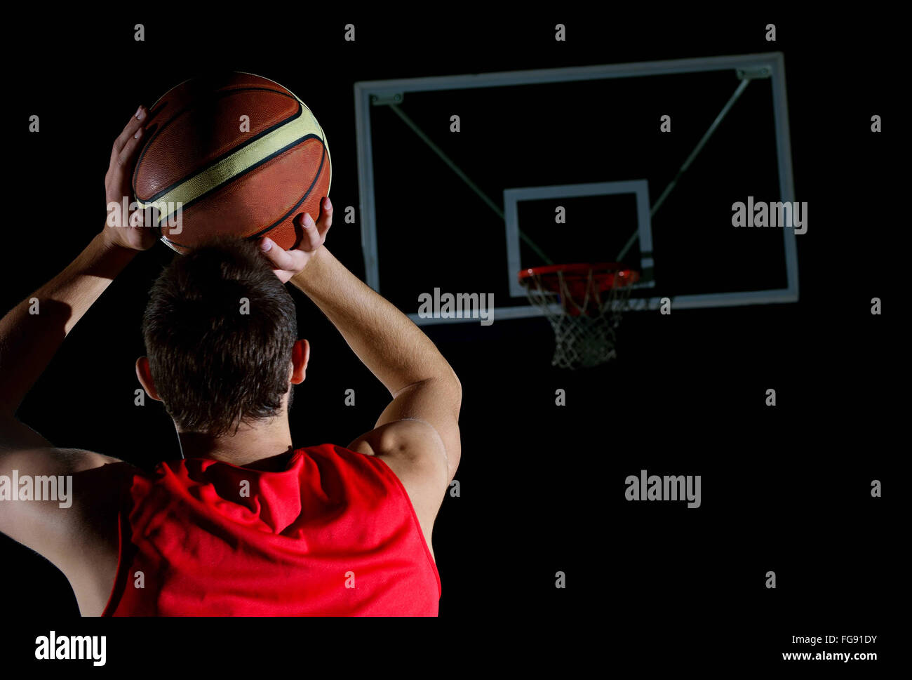 People playing basketball in gym hi-res stock photography and images ...