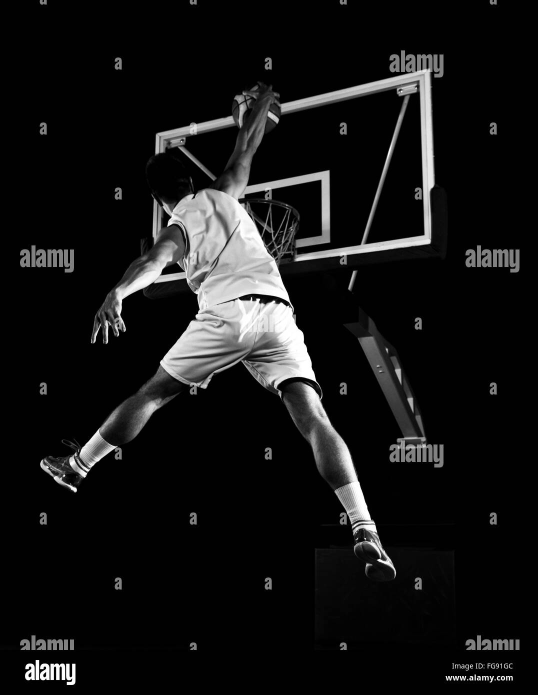 Tall basketball player Black and White Stock Photos & Images - Alamy