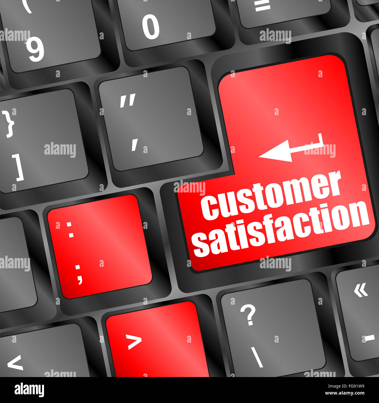 customer satisfaction key word on computer keyboard Stock Photo - Alamy