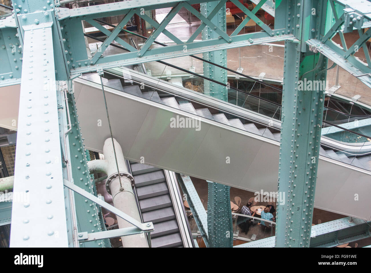 Interior of old Guinness Storehouse and circular Gravity Bar,Dublin ...