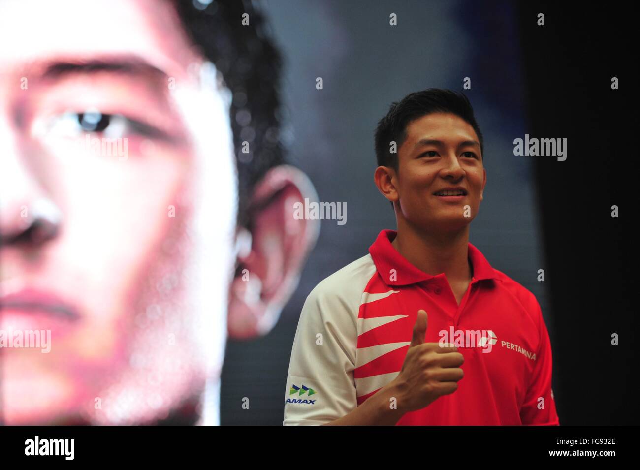 Jakarta, Indonesia. 18th Feb, 2016. Indonesian racer Rio Haryanto ...