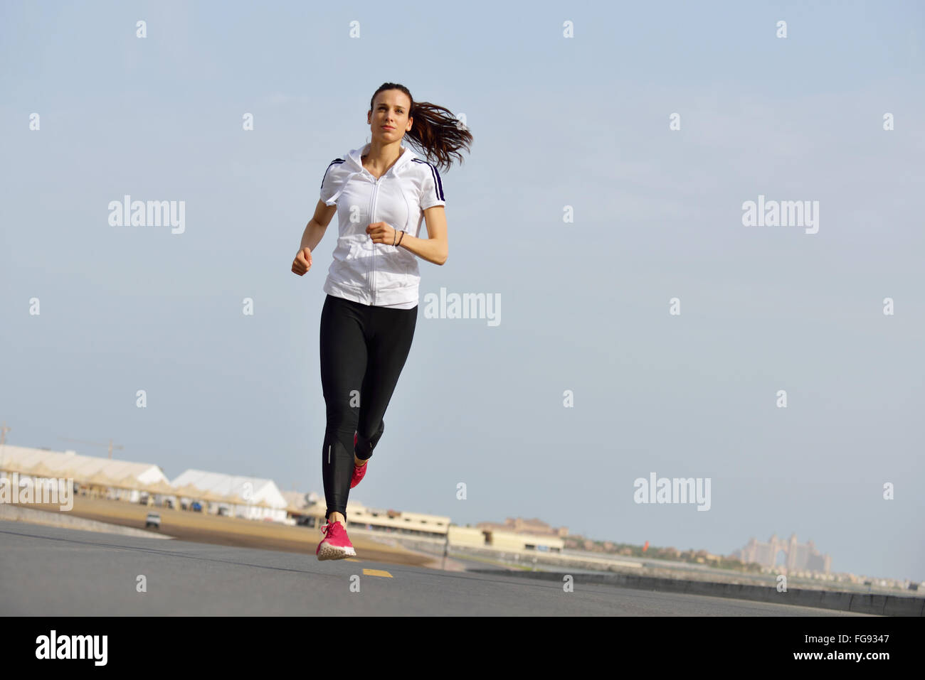 woman jogging at morning Stock Photo - Alamy