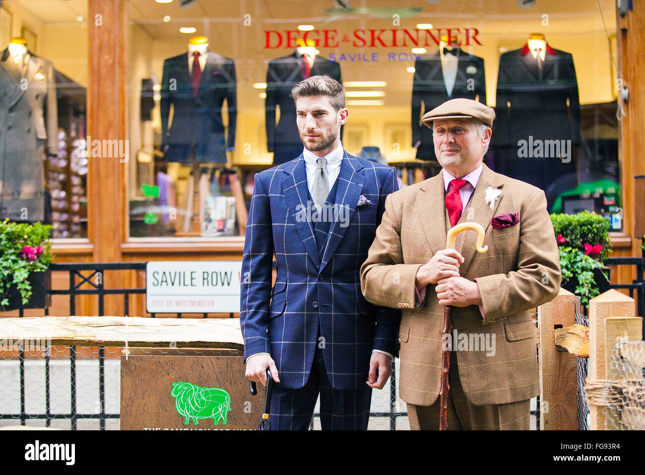 London, UK 5 October 2015 Male models at the Campaign for Wool Week ...