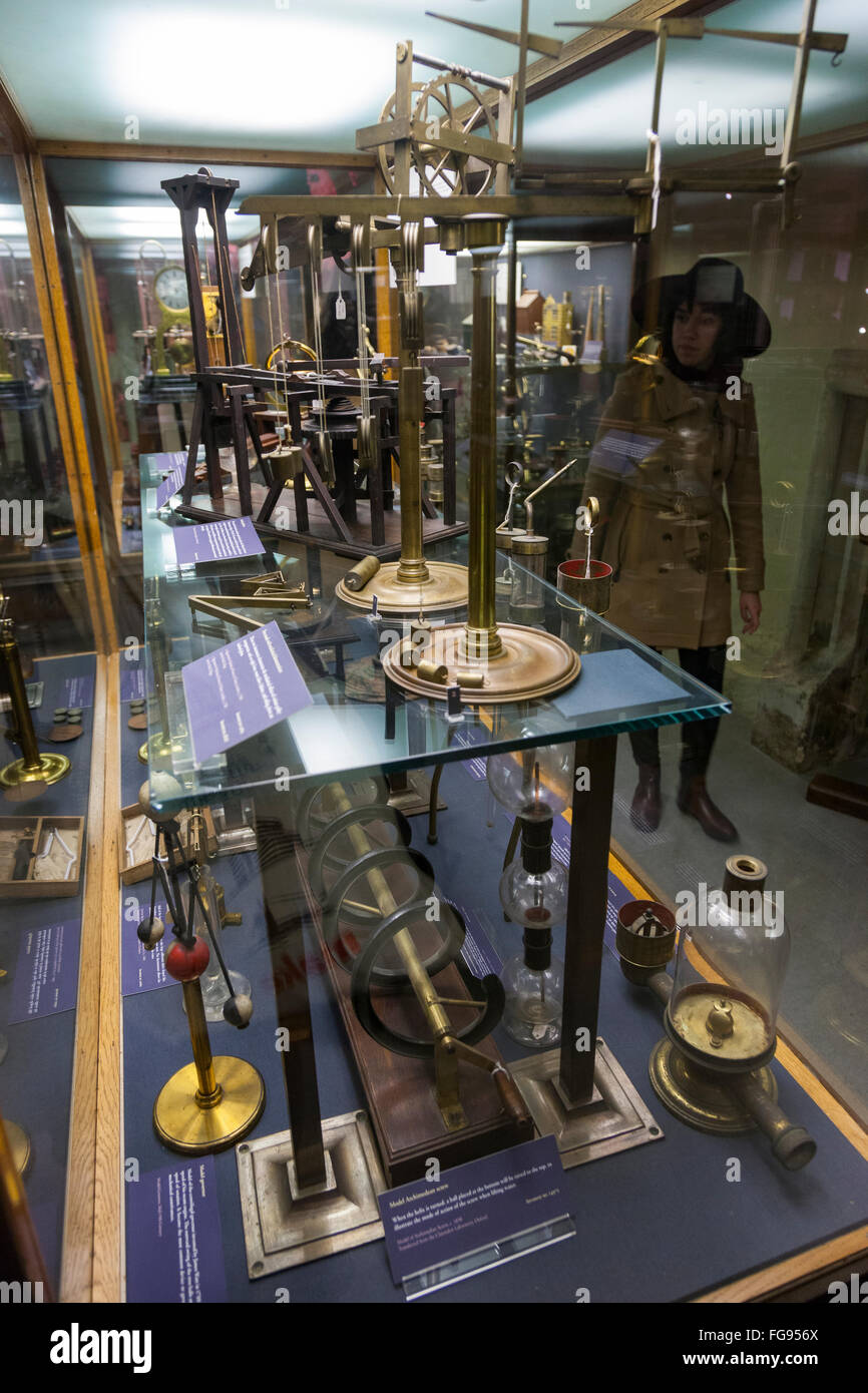 Display case of scientific instruments / exhibit exhibition. Museum of ...
