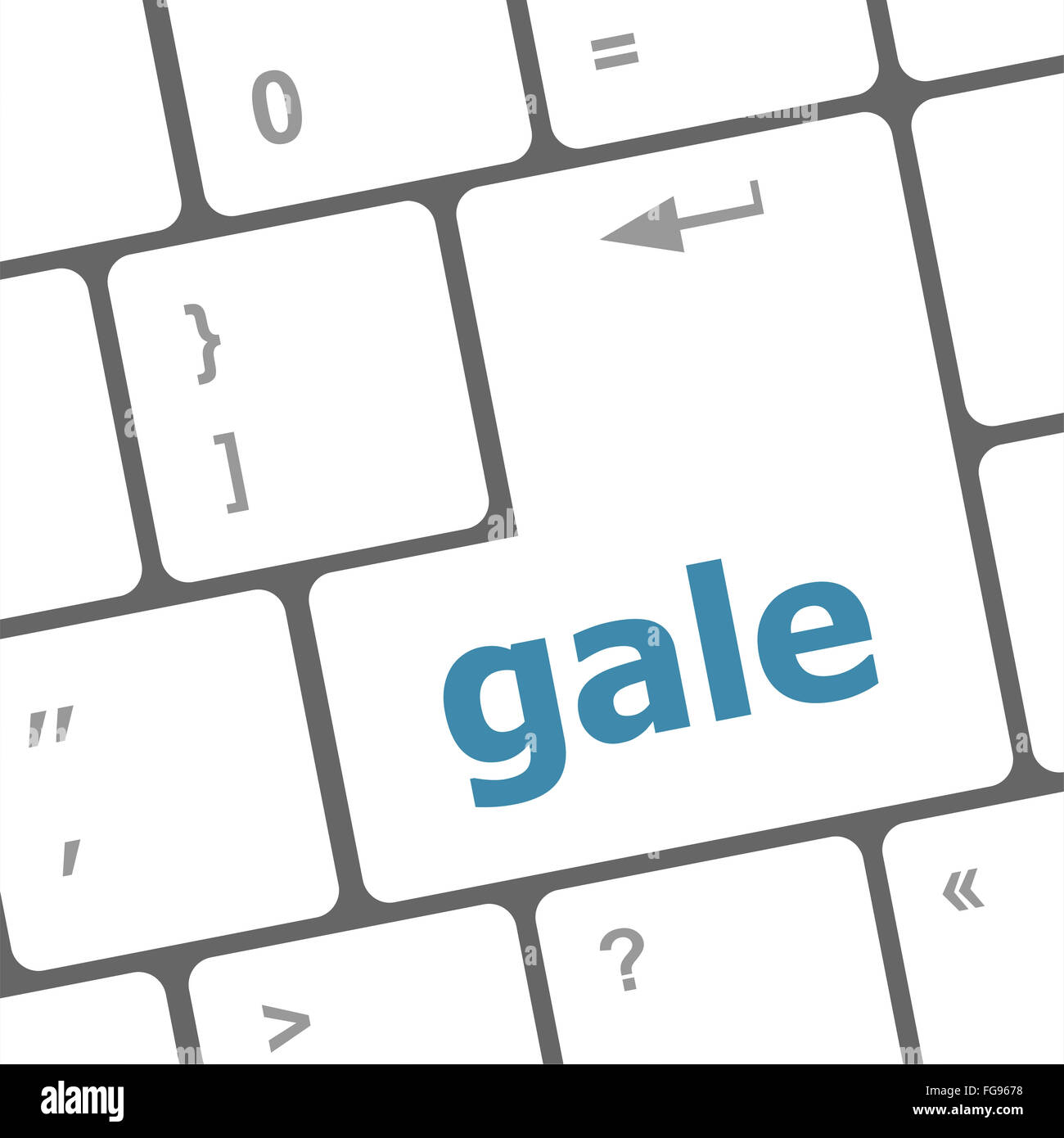 gale word on keyboard key, notebook computer button Stock Photo - Alamy