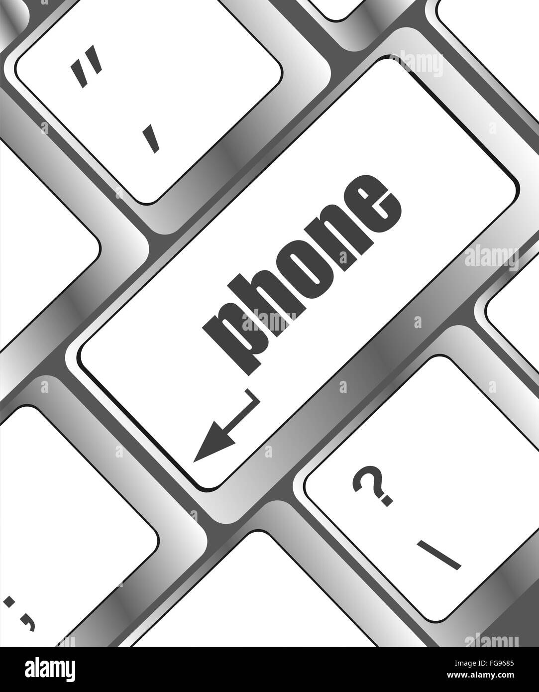 phone key in place of enter key - social concept Stock Photo - Alamy