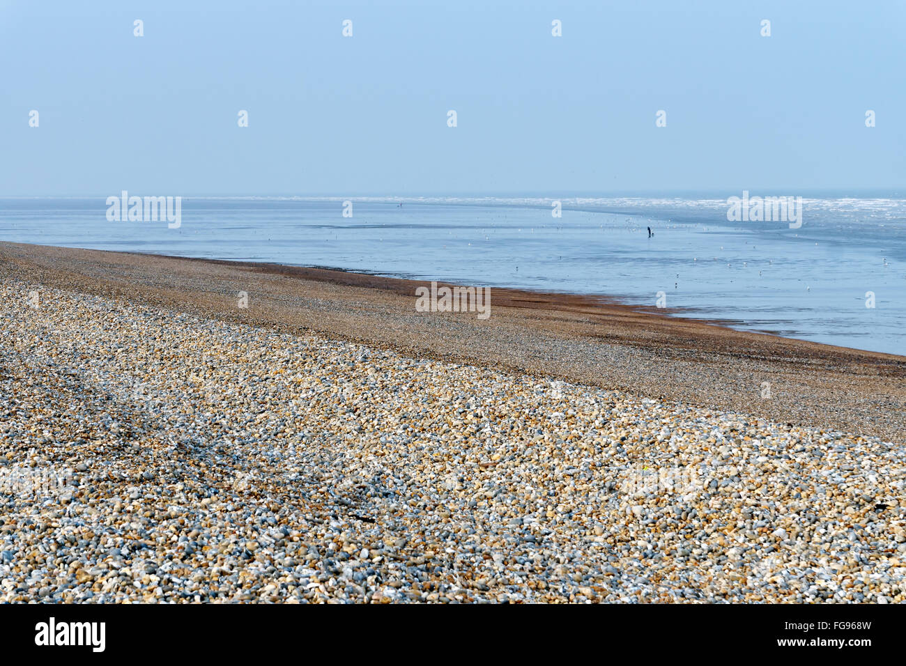 Windswept desolate beach at Dungeness Stock Photo - Alamy