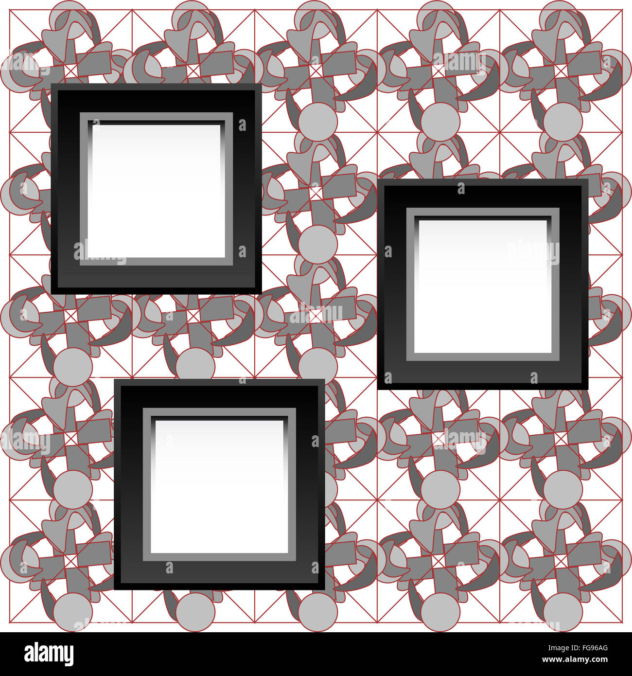 Square simple blank white photo frame on wall Stock Photo - Alamy