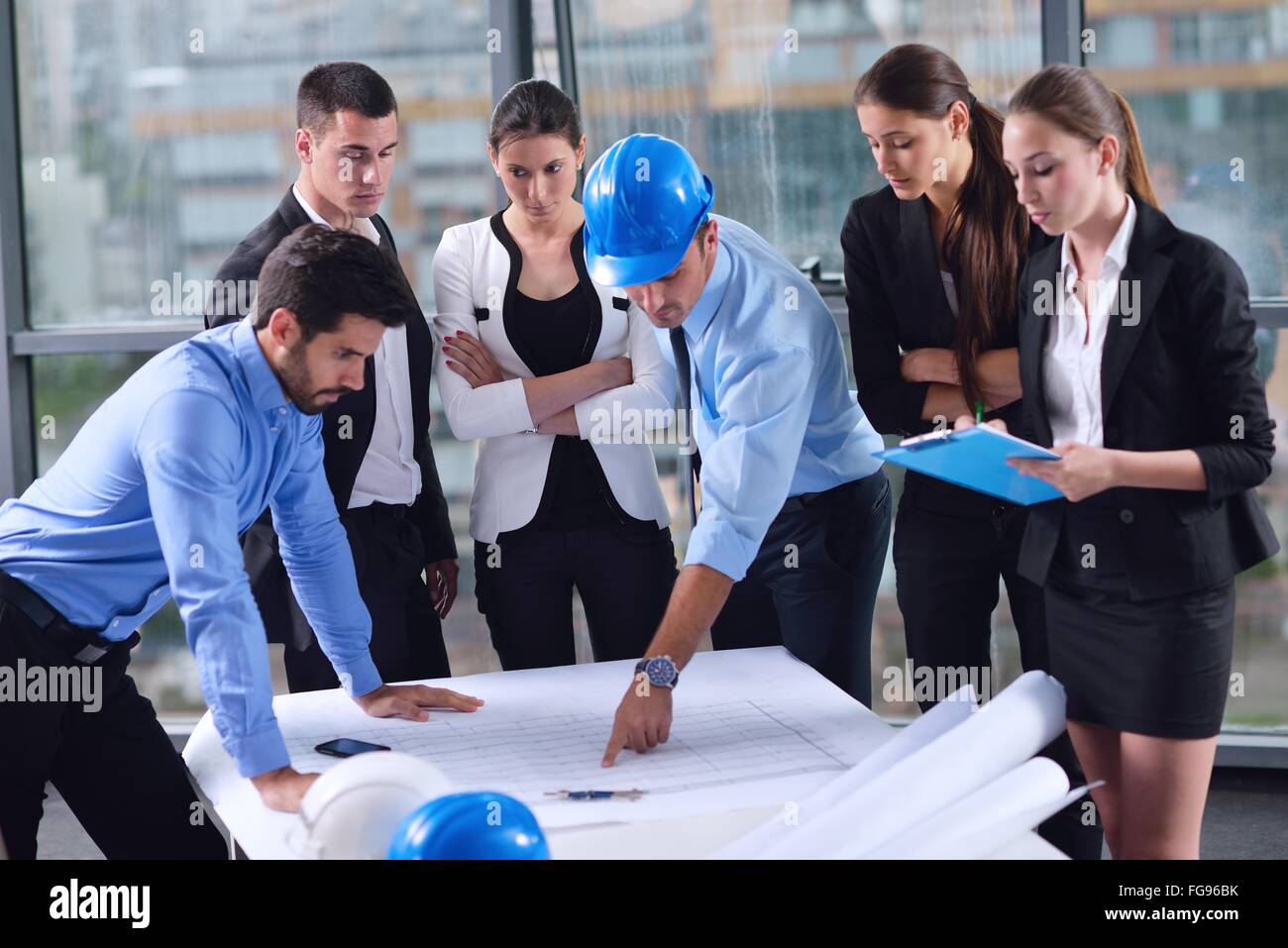 Team female engineers meeting hi-res stock photography and images - Alamy