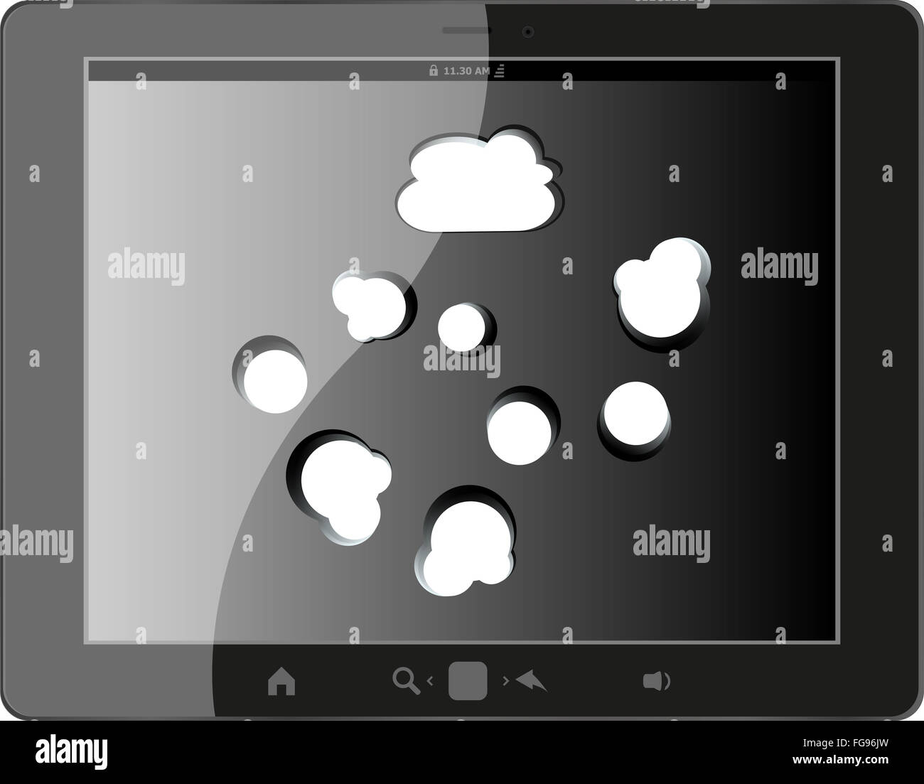 speech bubble on black tablet pc social, network concept Stock Photo ...