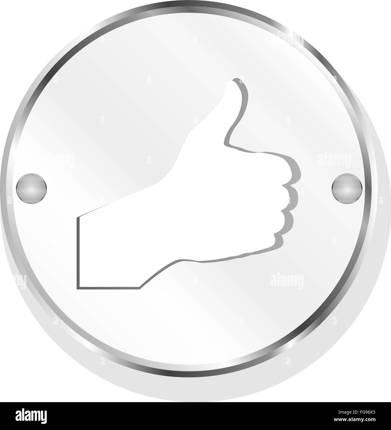Vector metal like icon button, design element Stock Photo - Alamy