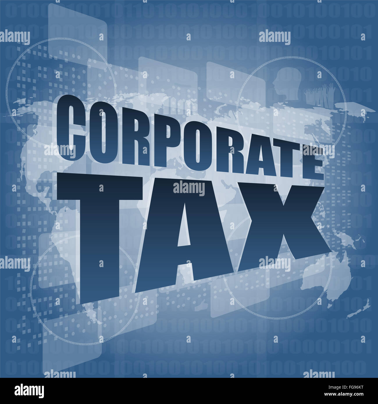 corporate tax word on business digital screen Stock Photo - Alamy