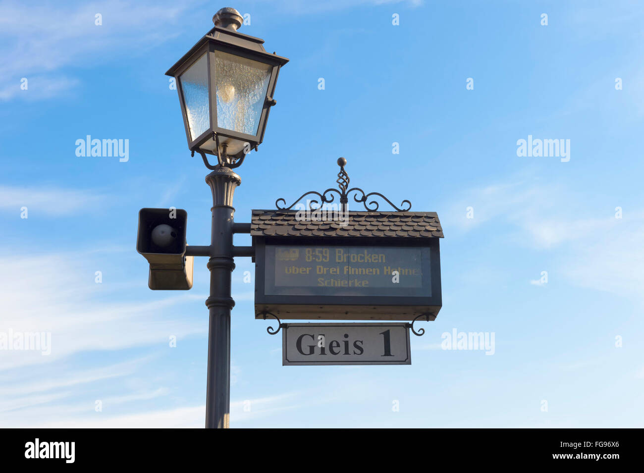 Wernigerode Railway Station and sign, Harz, Saxony-Anhalt, Germany ...