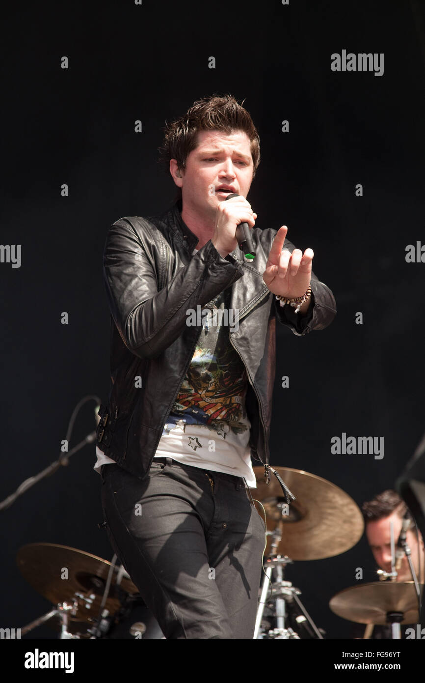 The Script performing on the Other stage at the Glastonbury festival ...