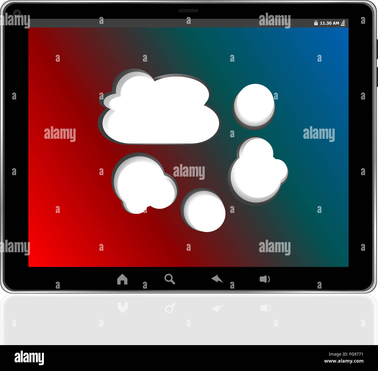Cloud-computing connection on the digital tablet pc Stock Photo - Alamy